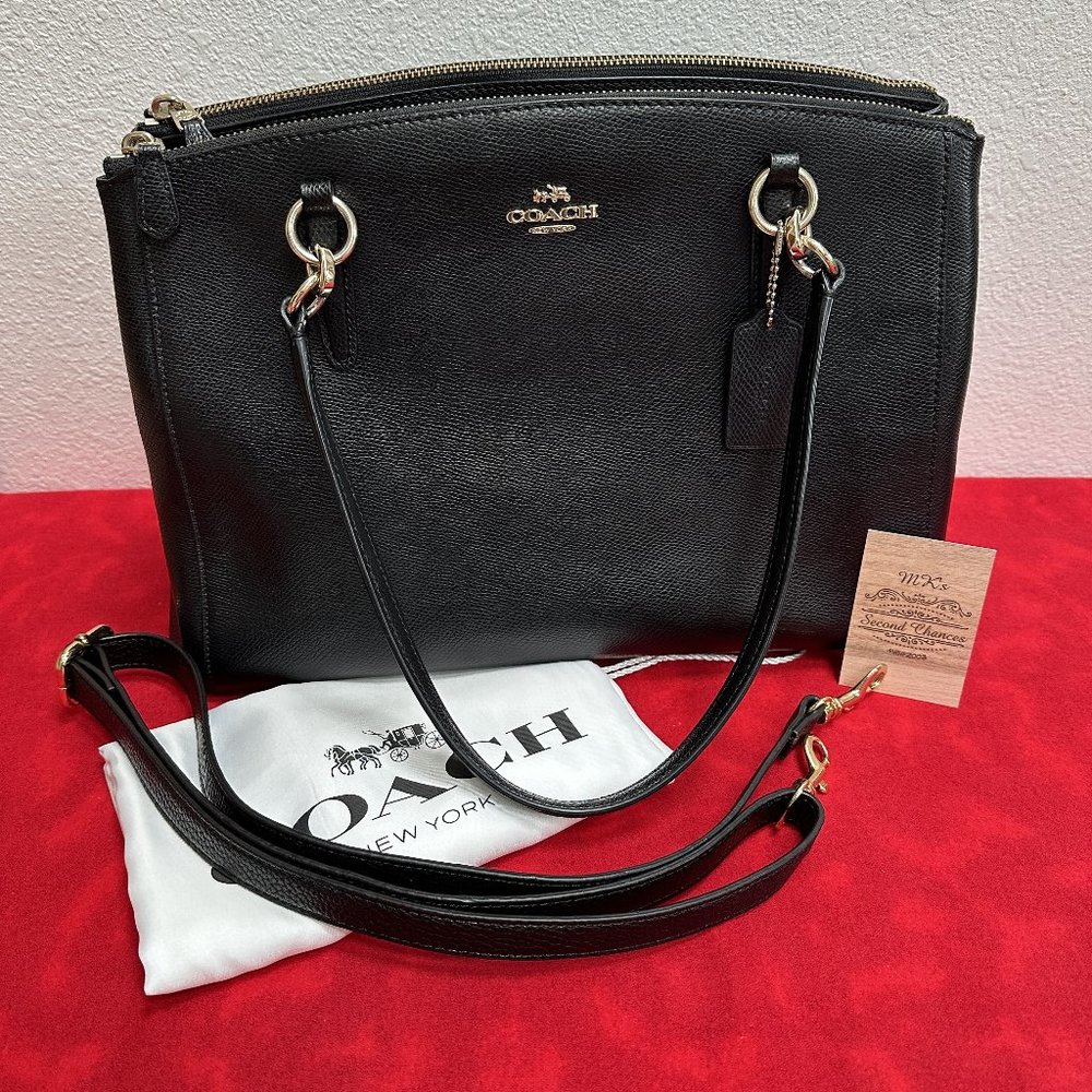Coach Christie Carryall F36606 In Black Leather, Xbod… - Gem